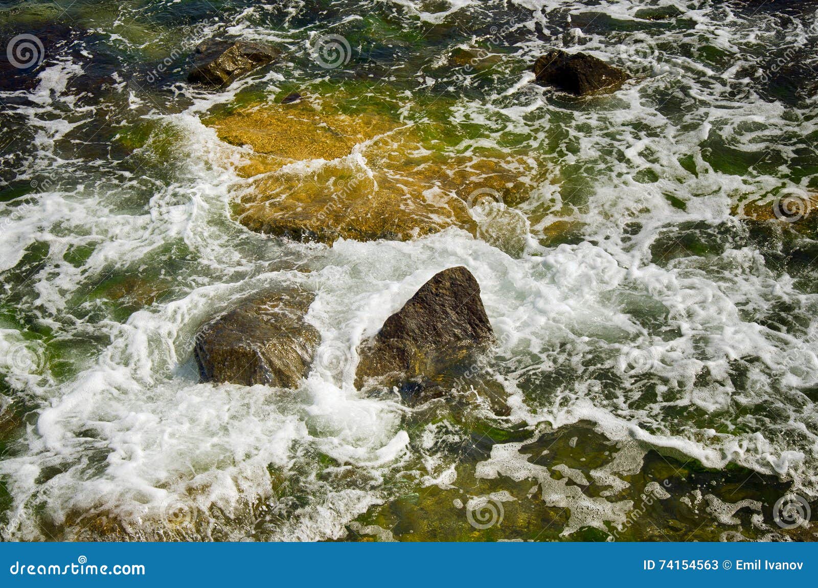 Splashing sea waves stock image. Image of white, green - 74154563