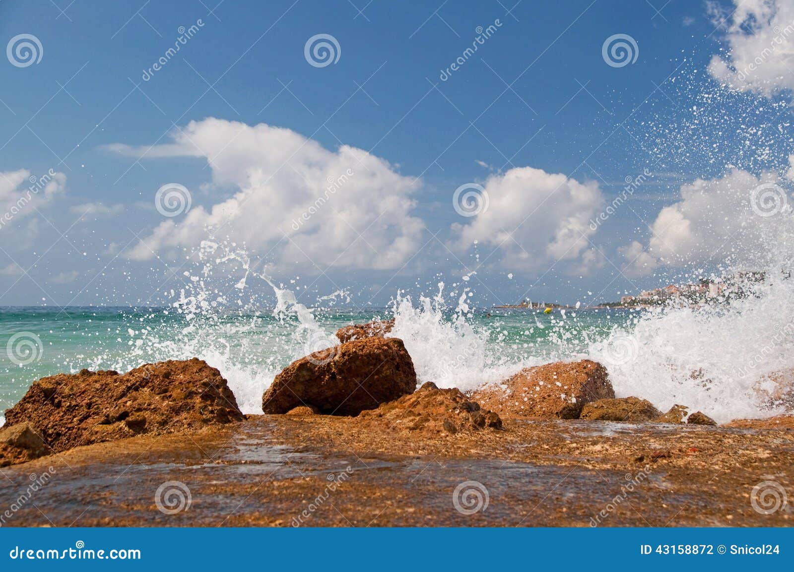 Splashing sea waves stock photo. Image of water, waves - 43158872