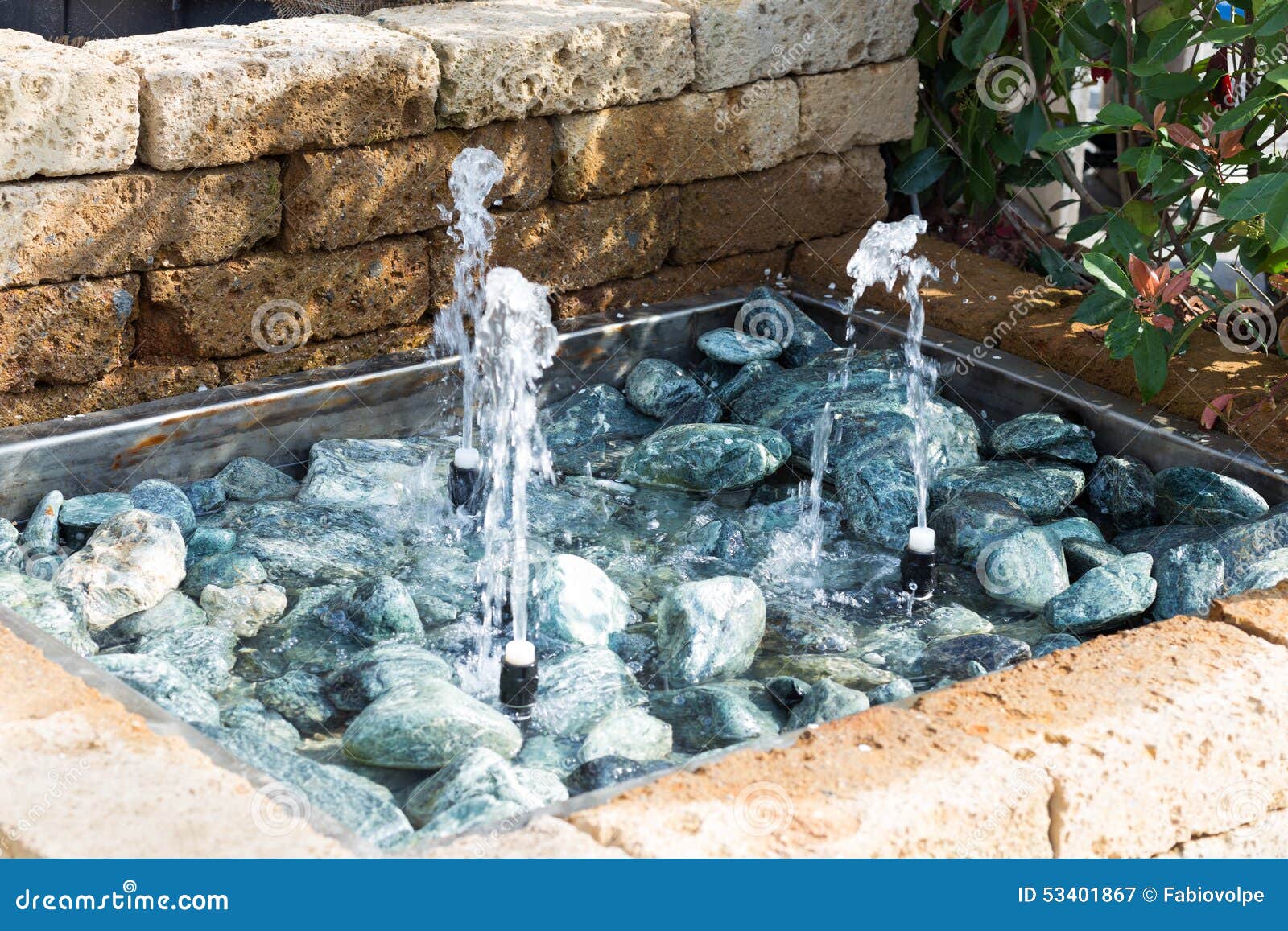 Splashing between the Stones Stock Image - Image of detail, pipe: 53401867