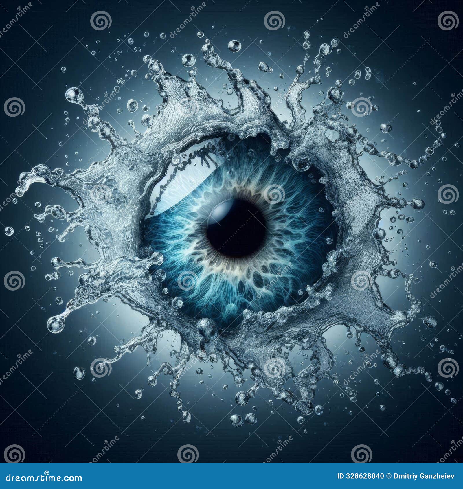 Splashing Vision stock illustration. Illustration of aqua - 328628040