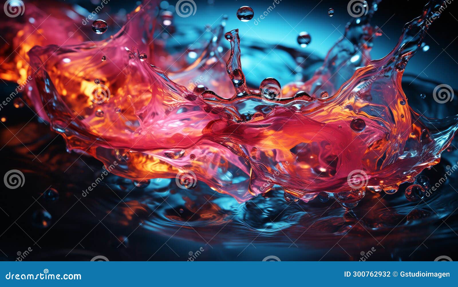 Splashing Water Creates a Refreshing Wave Pattern Generated by AI Stock ...