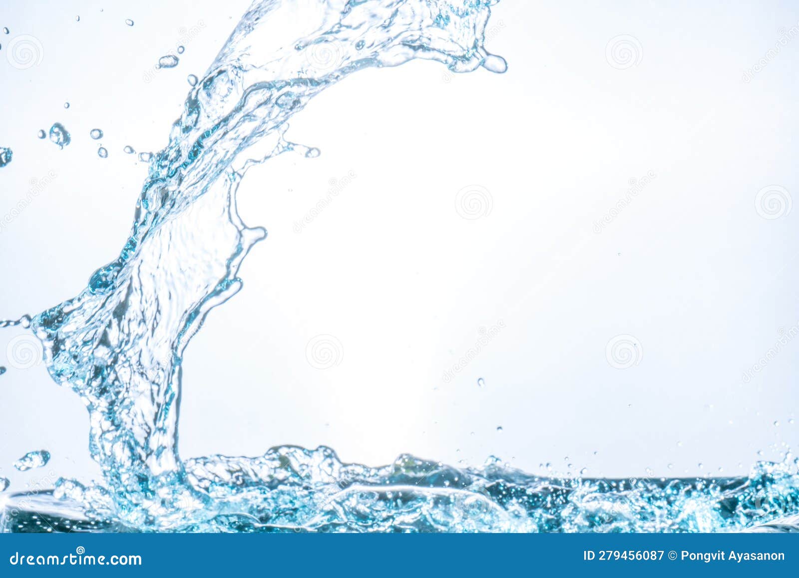 Splashing Water Droplets on a White Background Stock Image - Image of ...