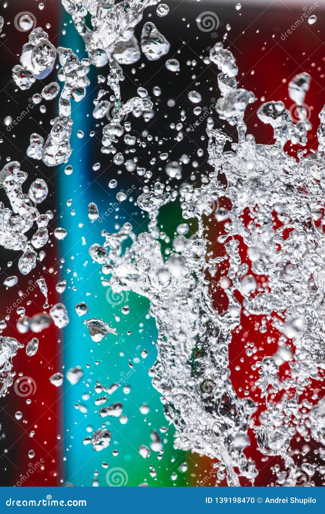 Splashing Water with Drops As an Abstract Background Stock Photo ...
