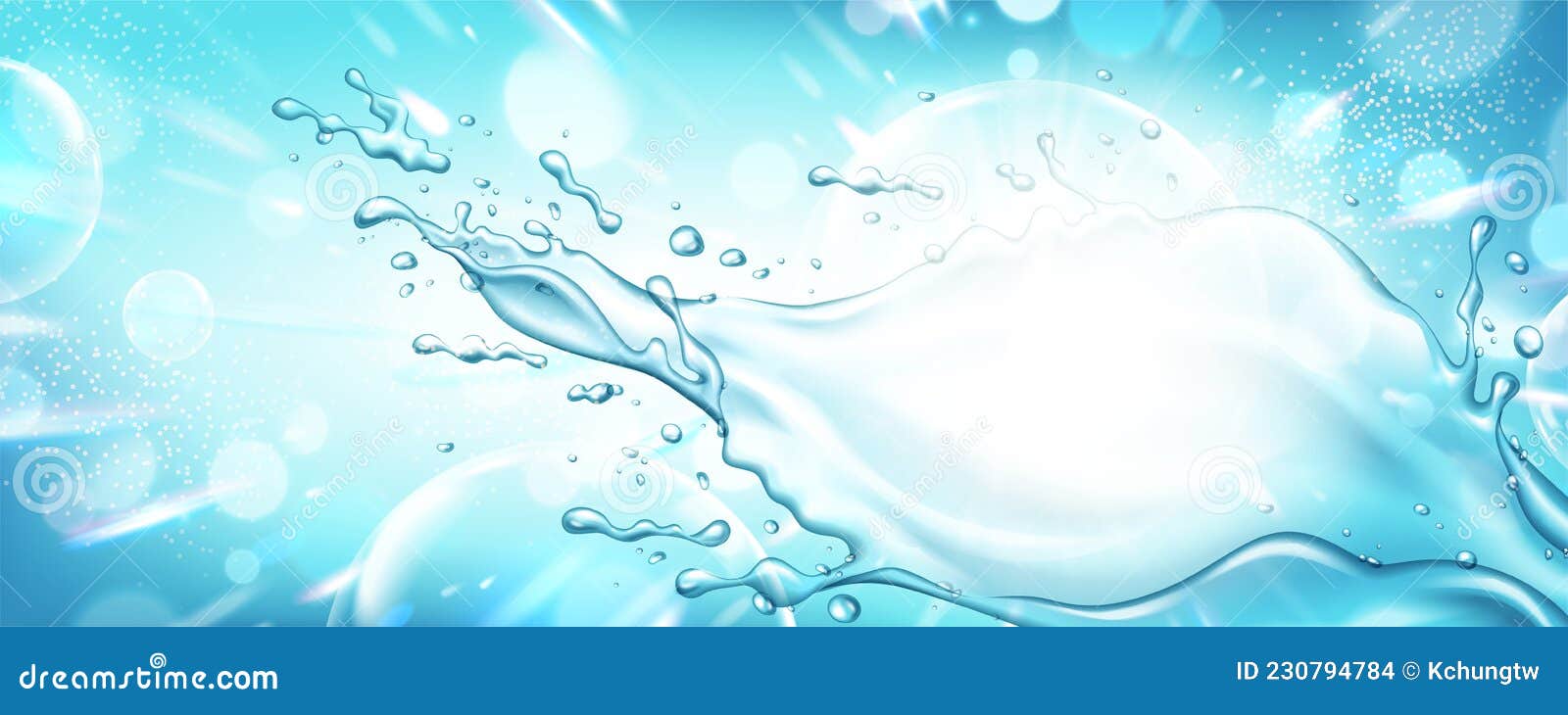 Splashing water effect stock vector. Illustration of clean - 230794784