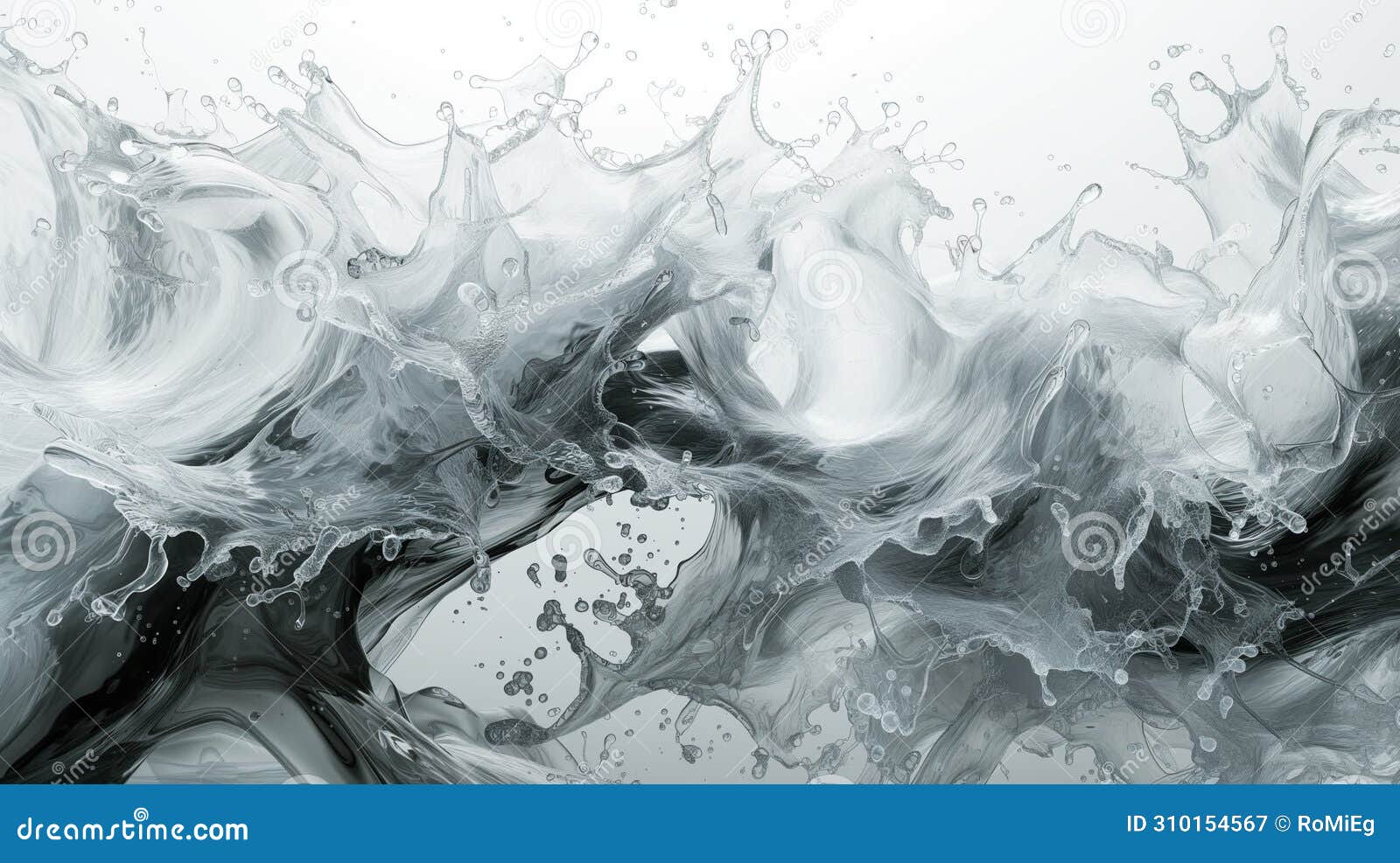 Splashing Water, Foaming and Roaring Stock Image - Image of splash ...