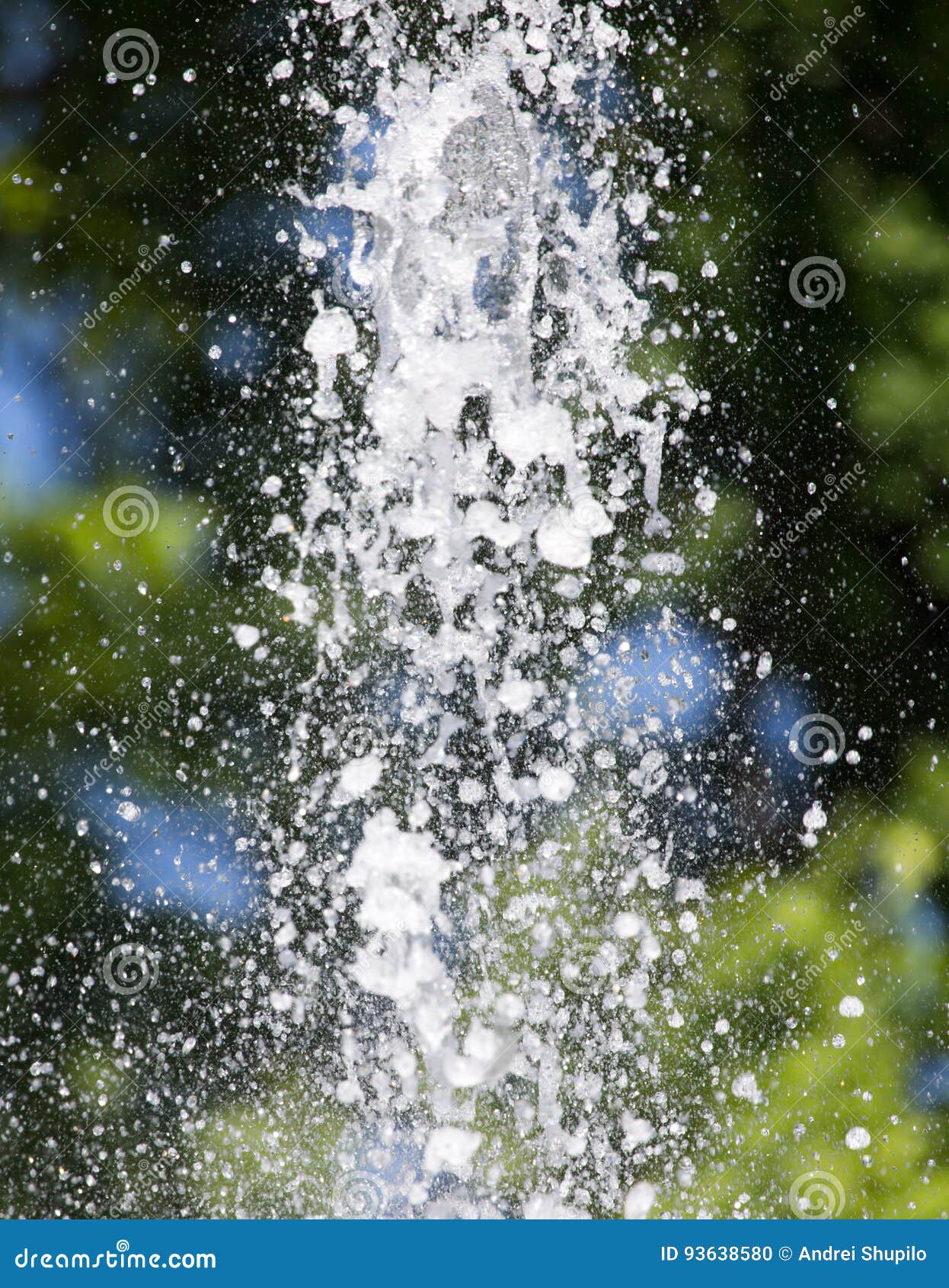 Splashing Water from a Fountain in the Nature Stock Photo - Image of ...