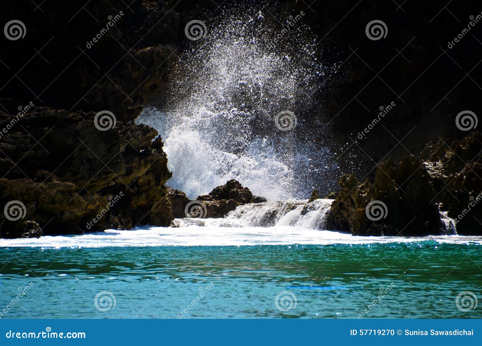 Splashing water stock photo. Image of stone, spill, splashing - 57719270