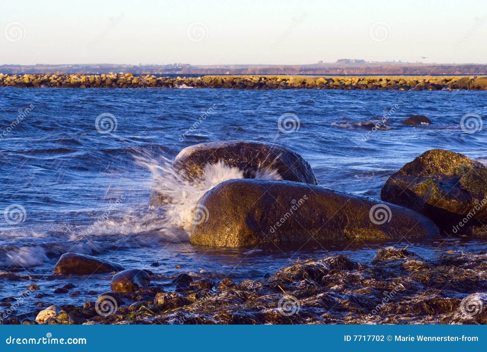 Splashing water on rocks stock photo. Image of waterfront - 7717702