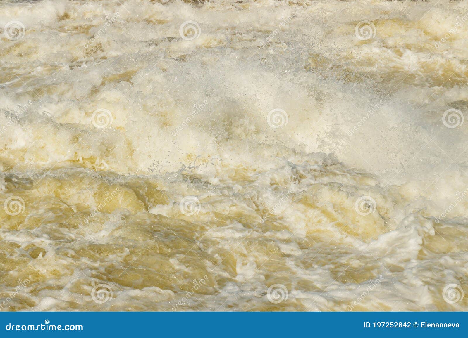 Splashing Water Waves on the Fast River Stock Photo - Image of ...