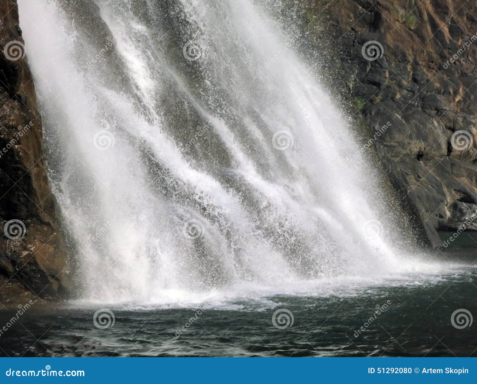 Splashing waterfall stock photo. Image of beautiful, river - 51292080