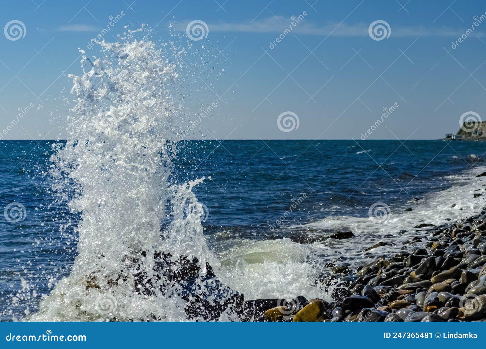 Splashing Wave on the Black Sea Stock Image - Image of rough, beauty ...