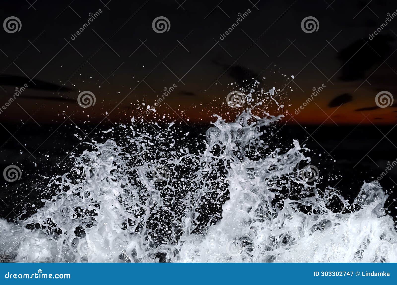 Splashing Wave on the Black Sea Stock Image - Image of dark, splash ...