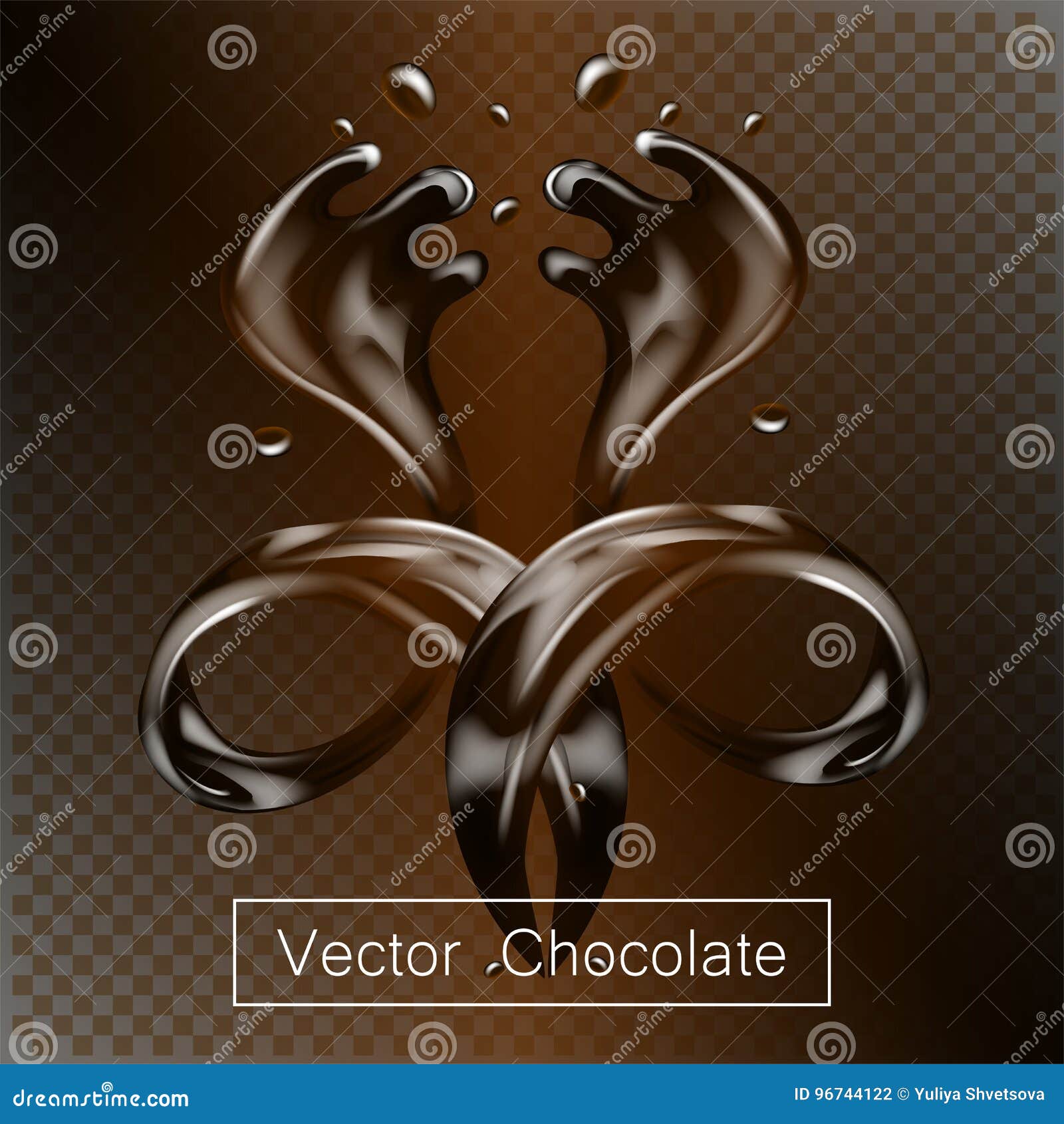 Splashing and Whirl Chocolate Liquid for Design Uses Isolated 3d ...