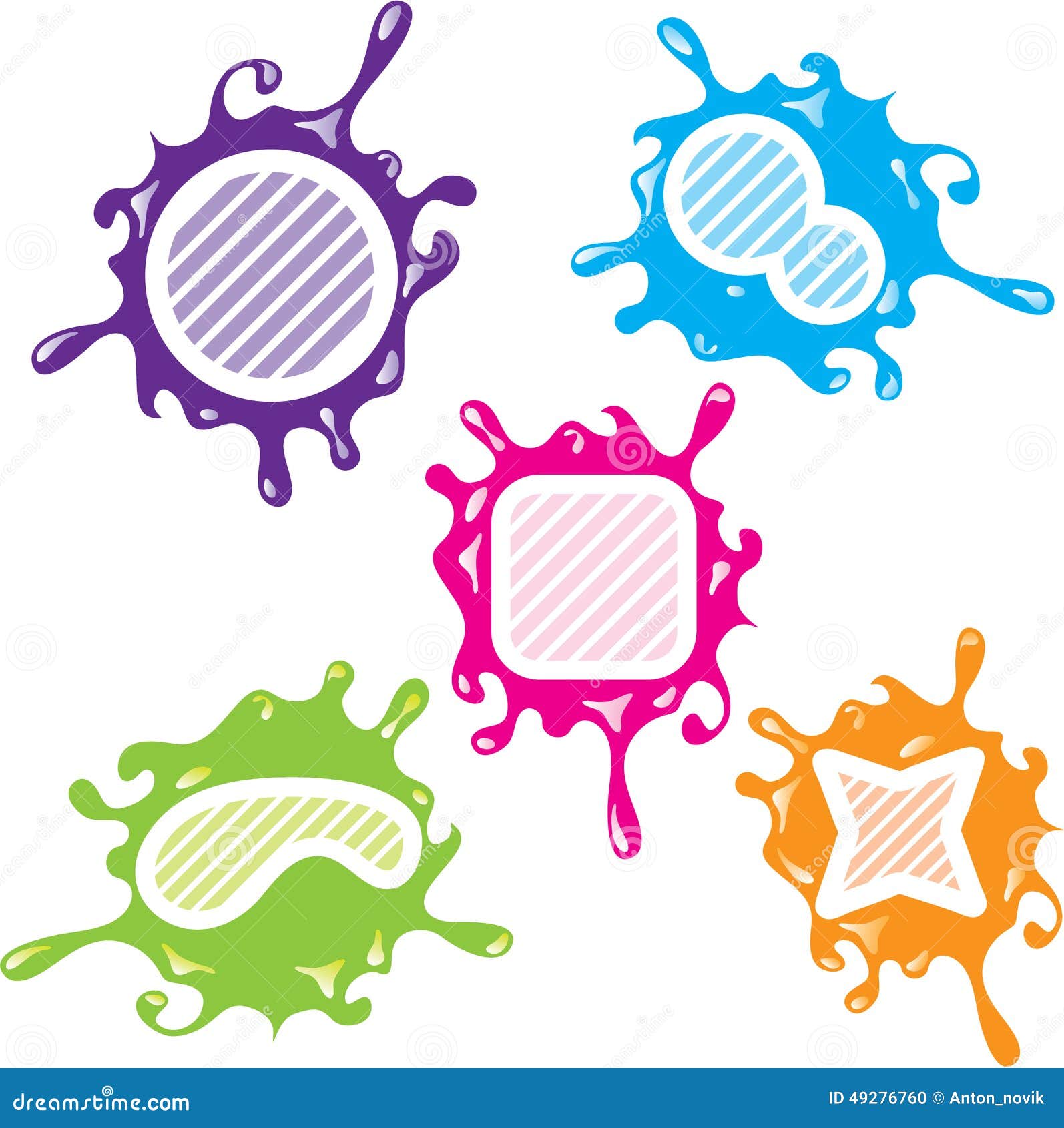 Splashy shapes vector stock vector. Illustration of abstract - 49276760