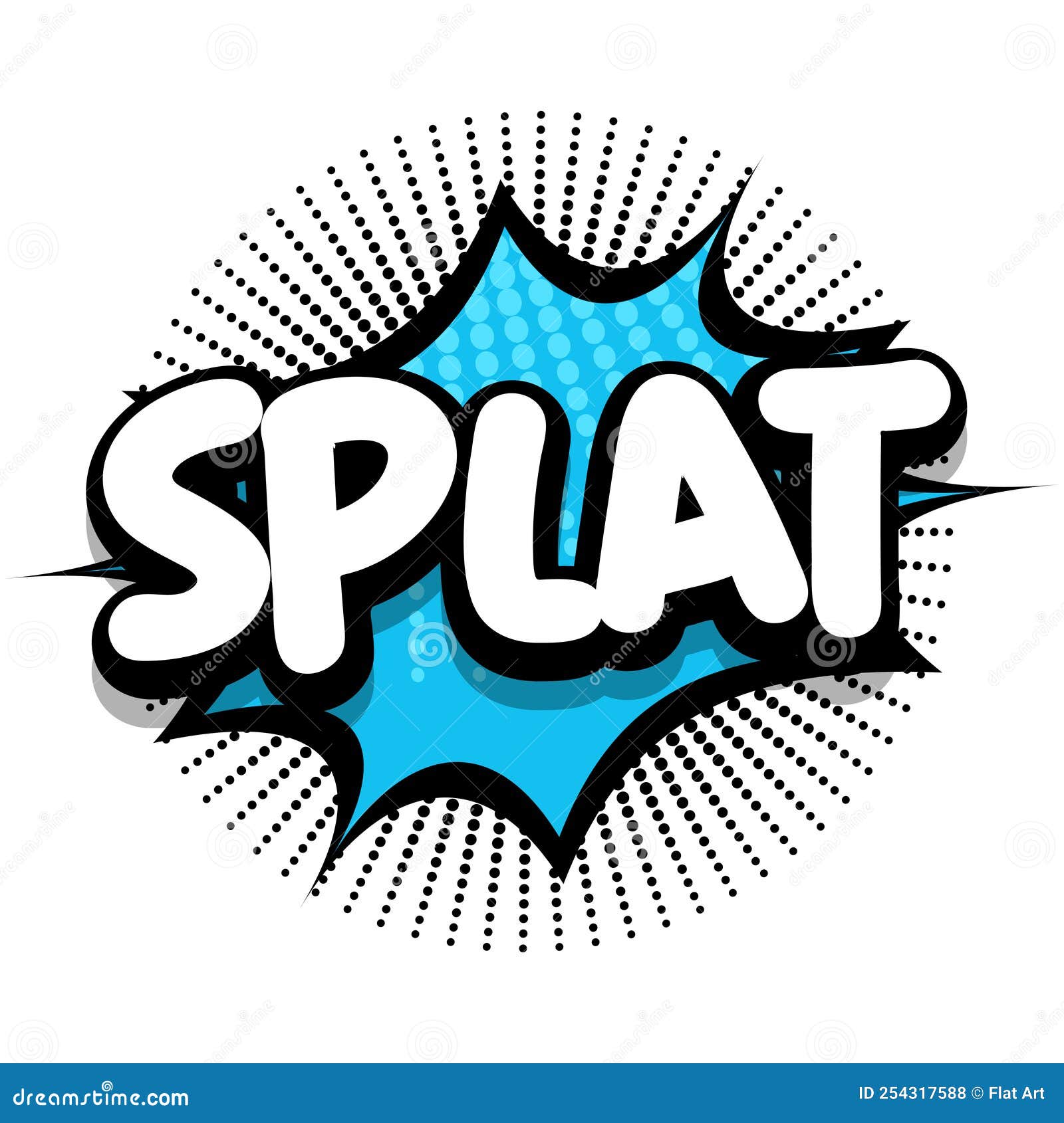 Splat Comic Book Explosion Bubble Vector Illustration Stock Vector ...