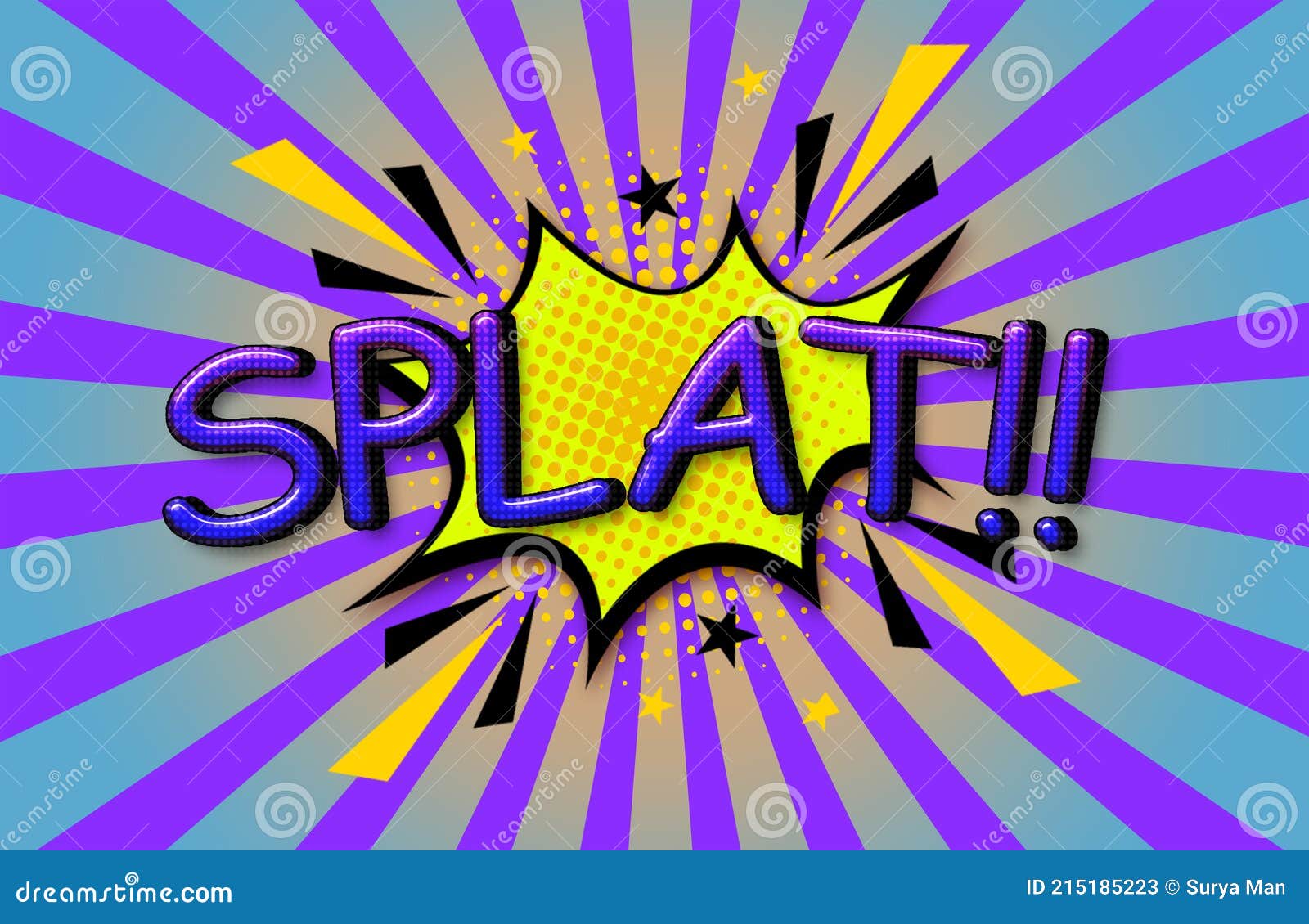 Splat Comic Word Cartoon Vector | CartoonDealer.com #96053831