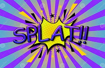 SPLAT Comic Speech 3d Text Style Effect High Resolution Stock Vector ...