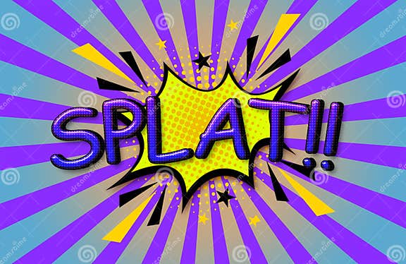 SPLAT Comic Speech 3d Text Style Effect High Resolution Stock Vector ...