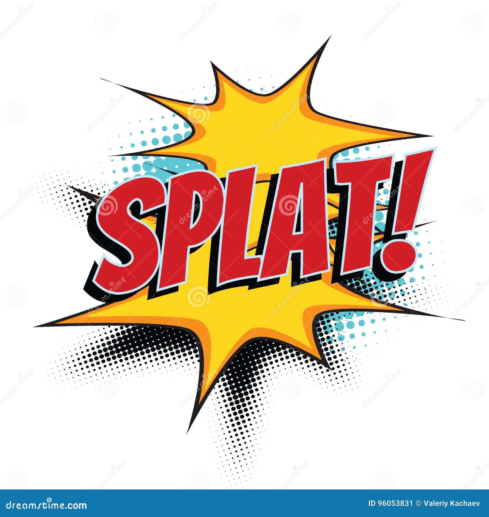 Splat Comic Word Cartoon Vector | CartoonDealer.com #96053831