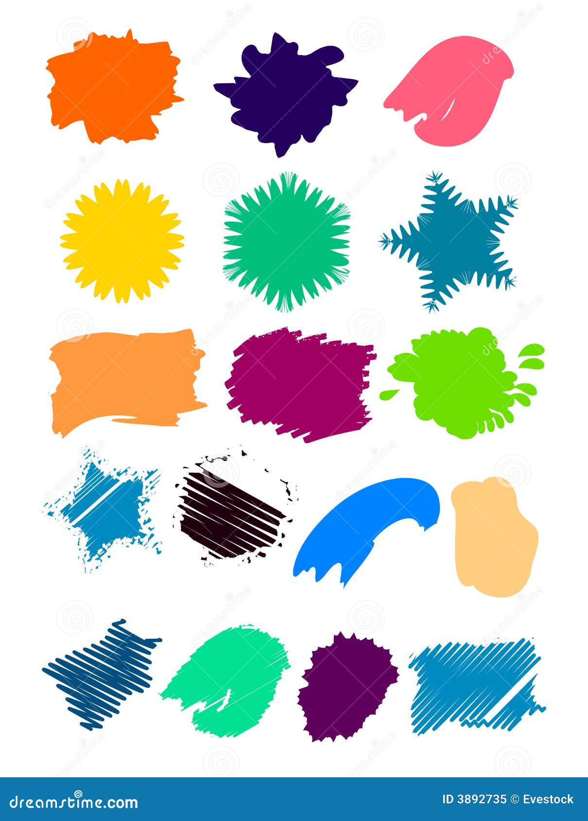 Splat Set stock illustration. Illustration of drawing - 3892735