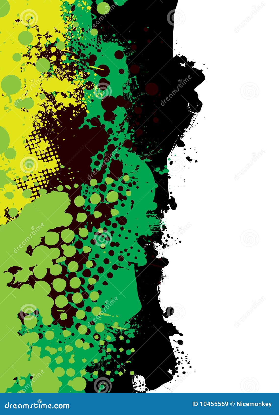Splat verde de Grunge ilustración del vector. Ilustración de halftone ...