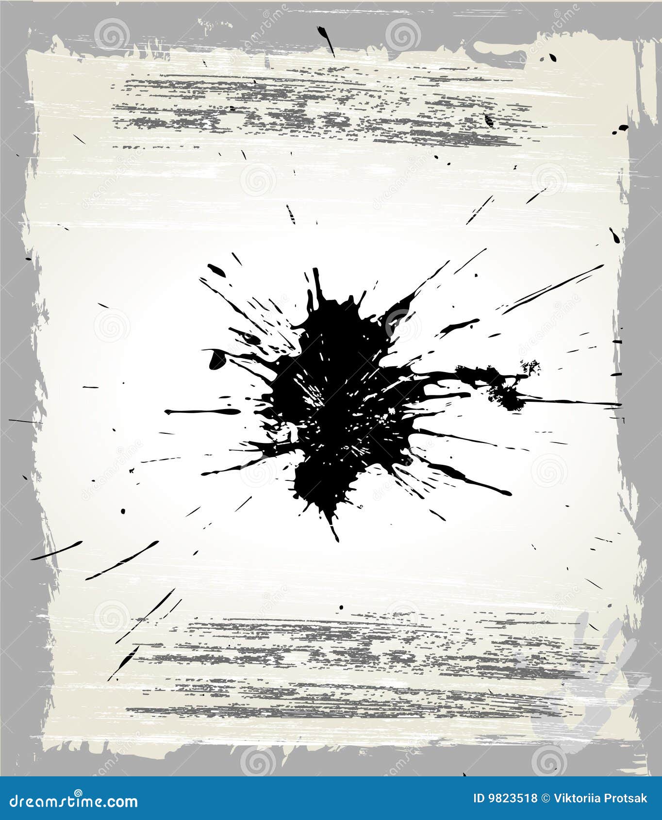 Splats y marco de Grunge ilustración del vector. Ilustración de negro ...