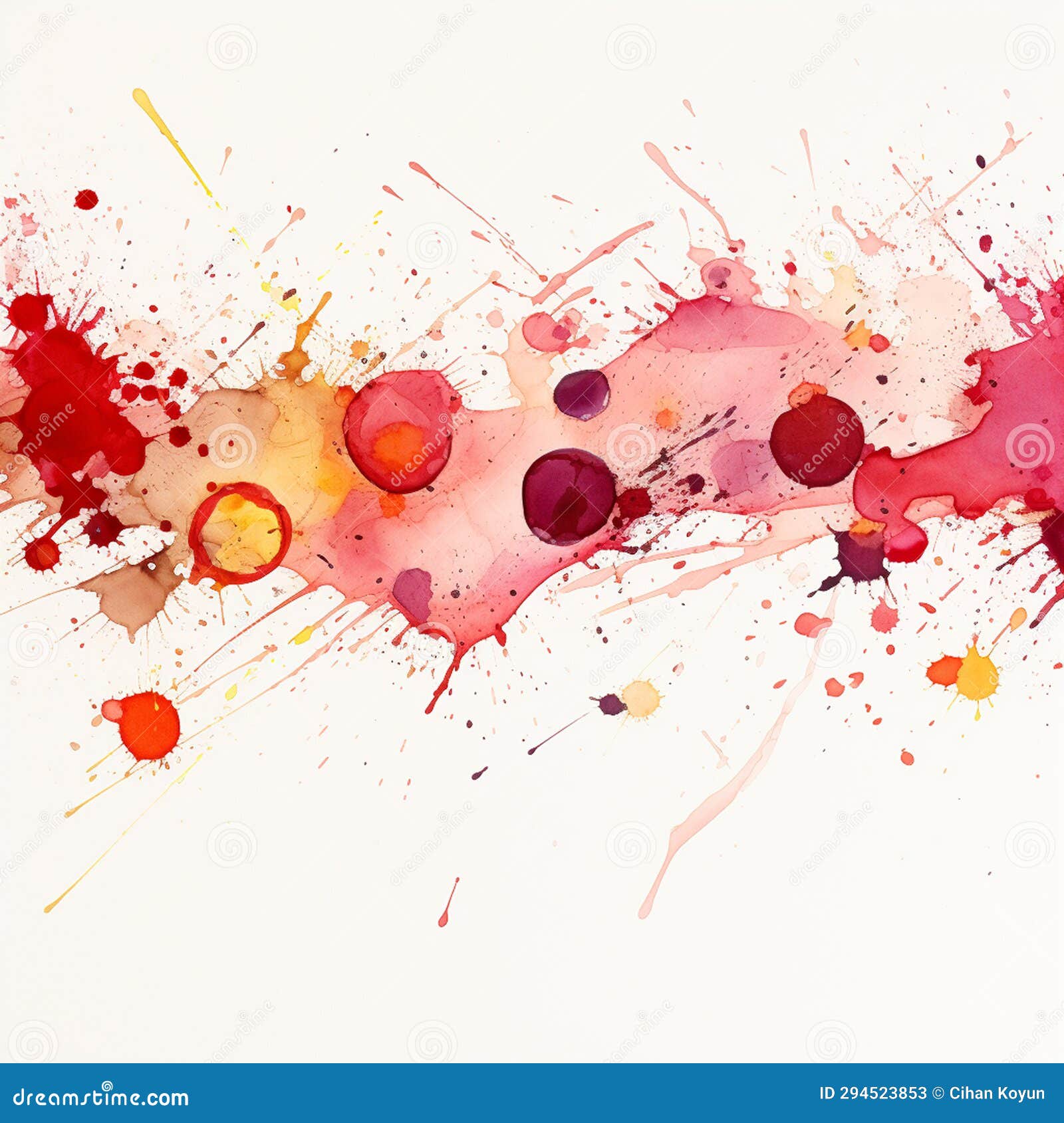 Splatted Paint with Splats of Grunge Drips Stock Illustration ...