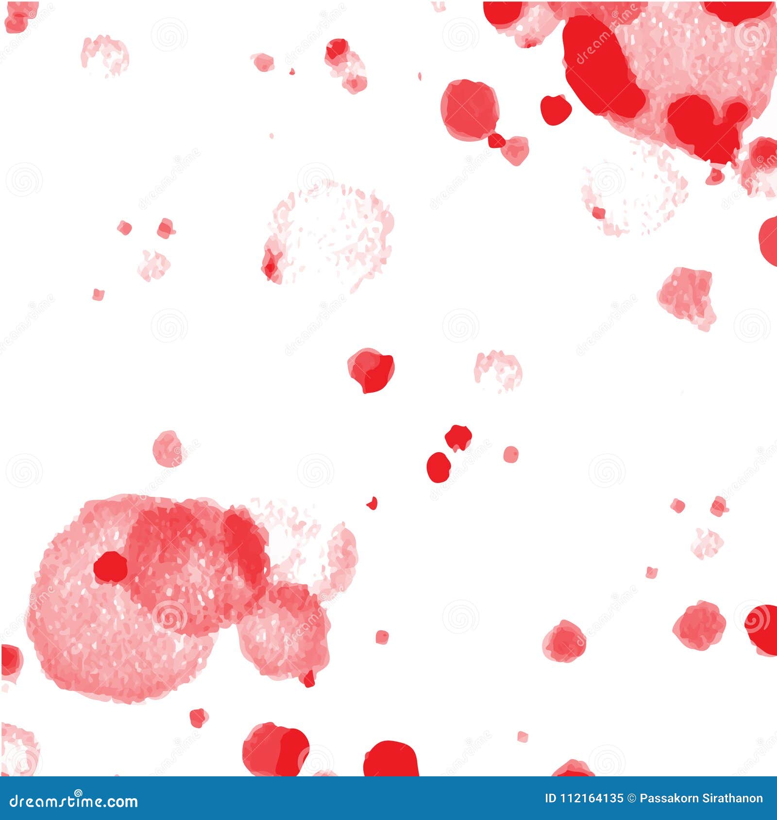 Splatter Background, Abstract Watercolor Red Color on White Background ...