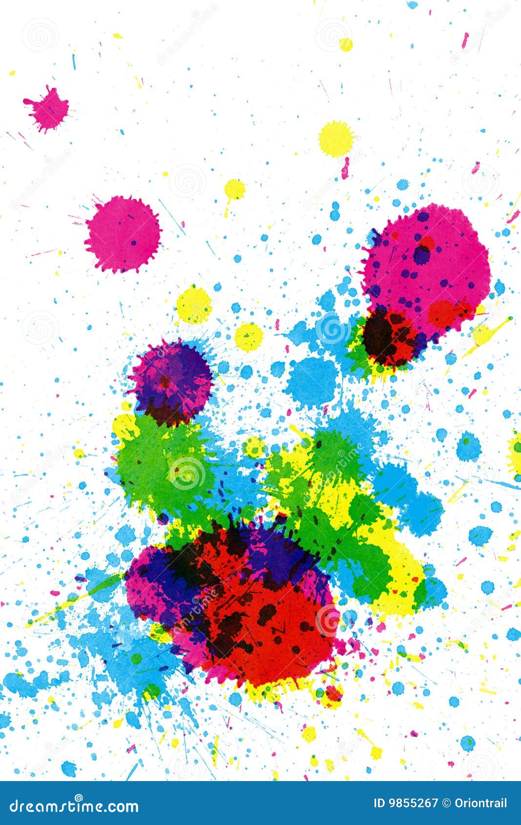 Splatter colorido da tinta ilustração stock. Ilustração de forma - 9855267