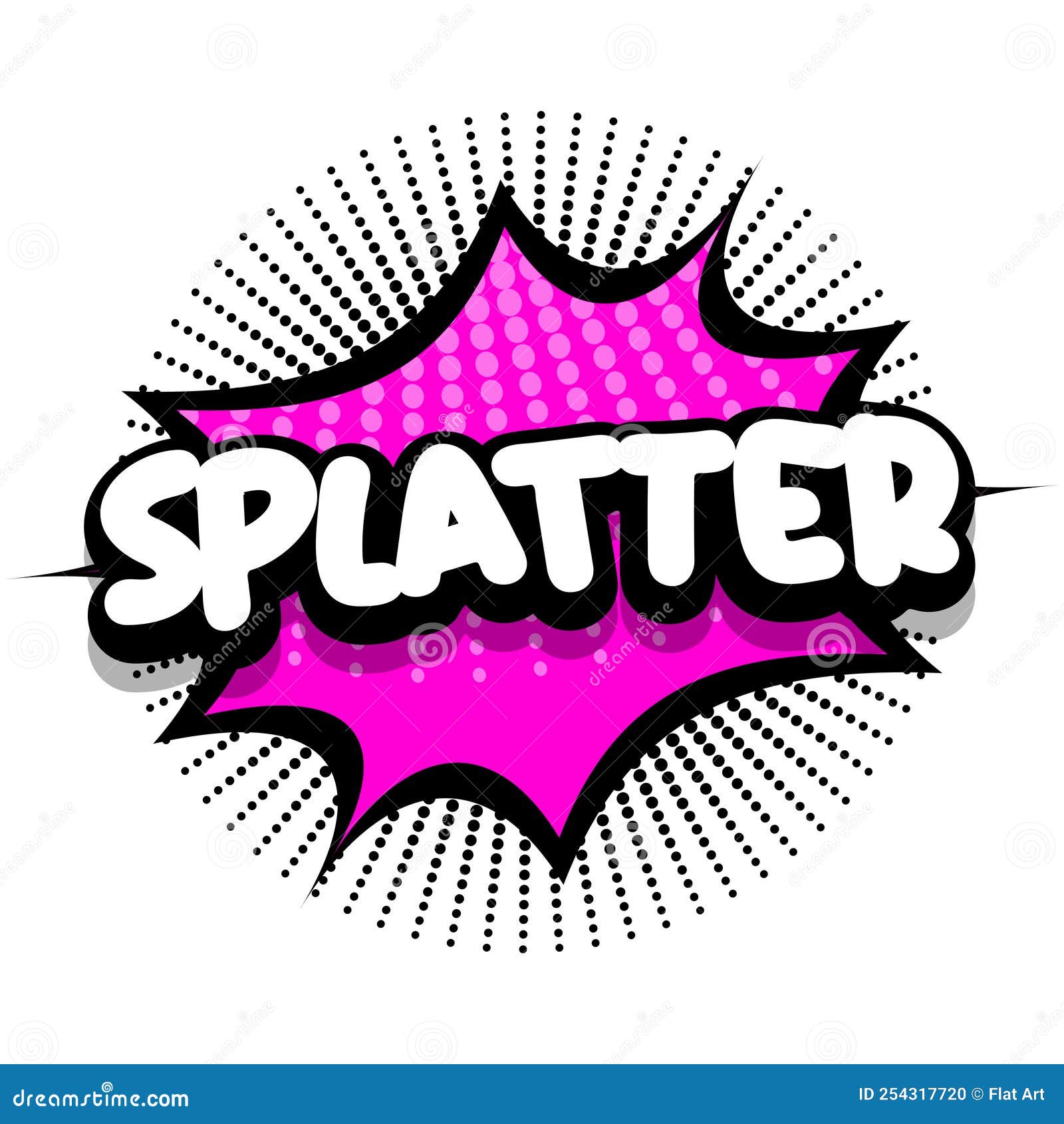 Splatter Comic Book Explosion Bubble Vector Illustration Stock Vector ...