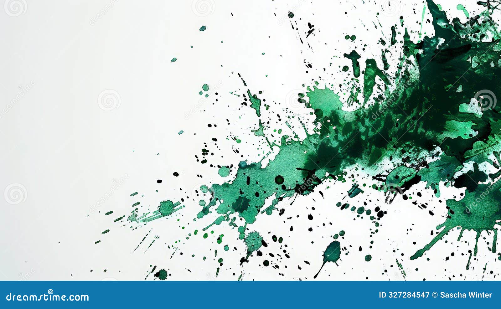Splatter Ink Atmosphere Diagram in White and Green. Generative AI Stock ...