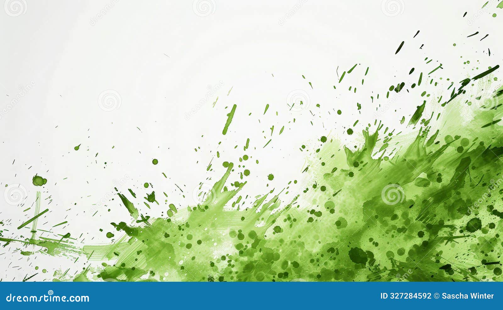 Splatter Ink Atmosphere Diagram in White and Green. Generative AI Stock ...