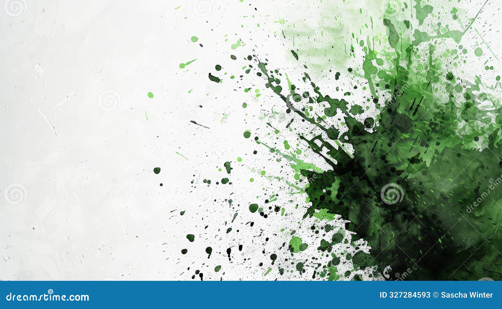Splatter Ink Atmosphere Diagram in White and Green. Generative AI Stock ...