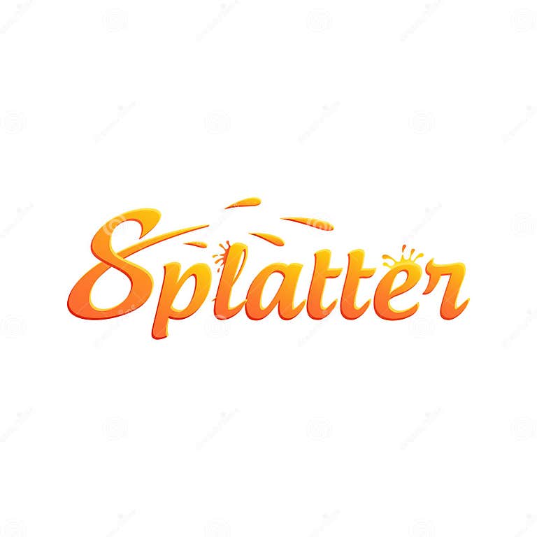 Splatter Logo Stylish Word Mark Logo Stock Vector - Illustration of ...
