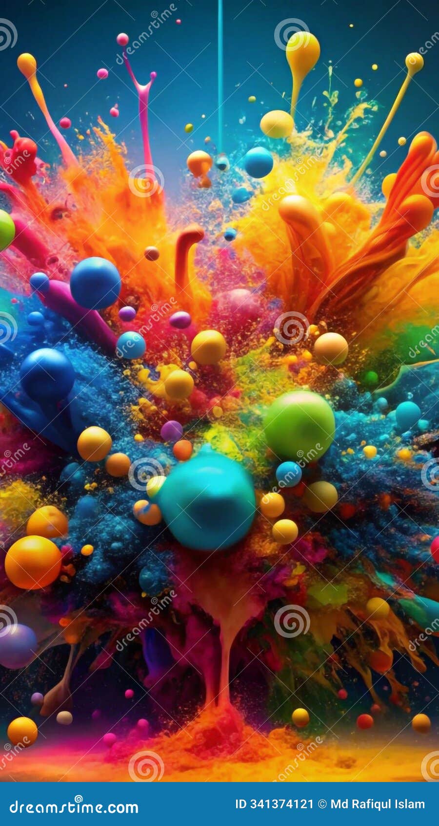 Splatter Paint Explosion a High Energy Design. Generative AI Stock ...