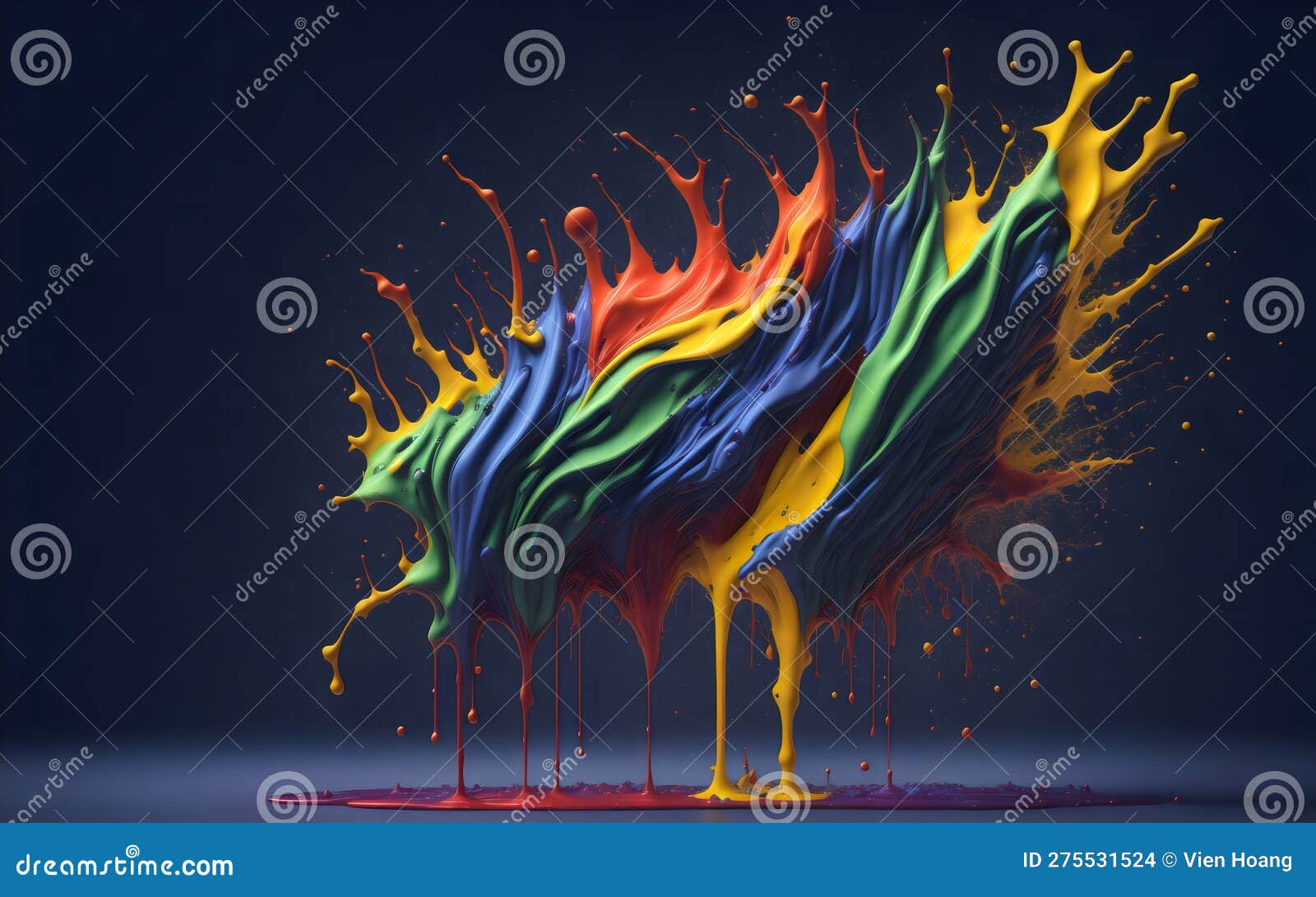 Splatter Paint Rainbow Art stock illustration. Illustration of liquid ...