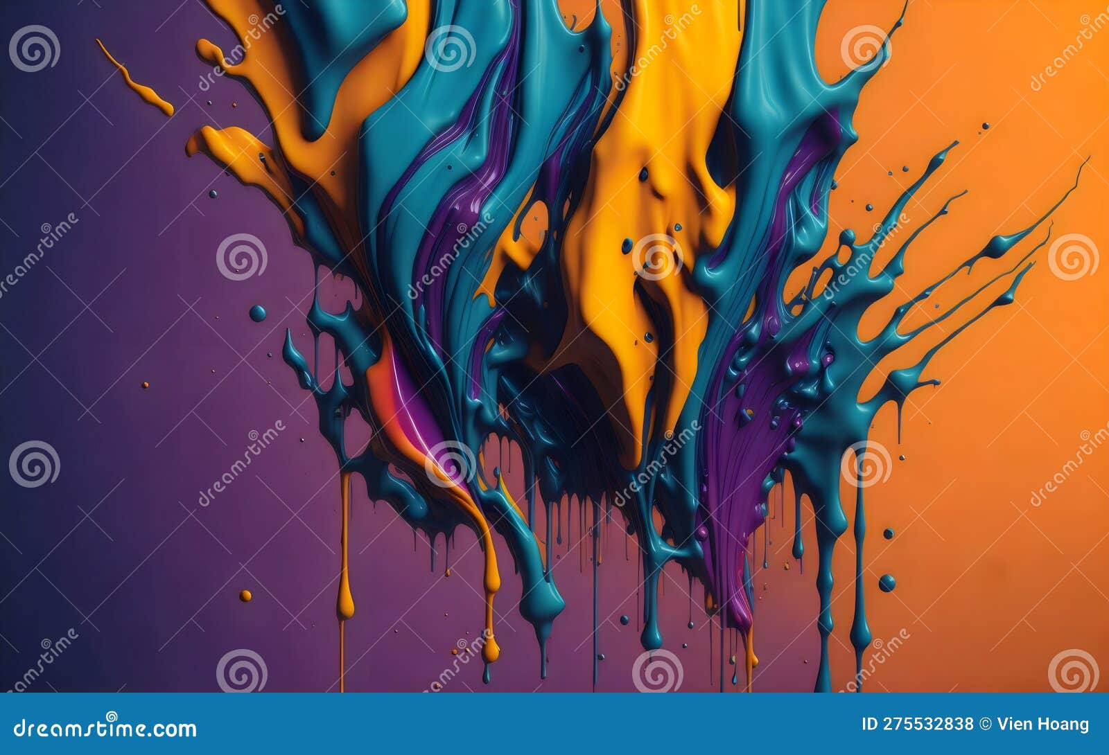 Splatter Paint Rainbow Art stock illustration. Illustration of canvas ...
