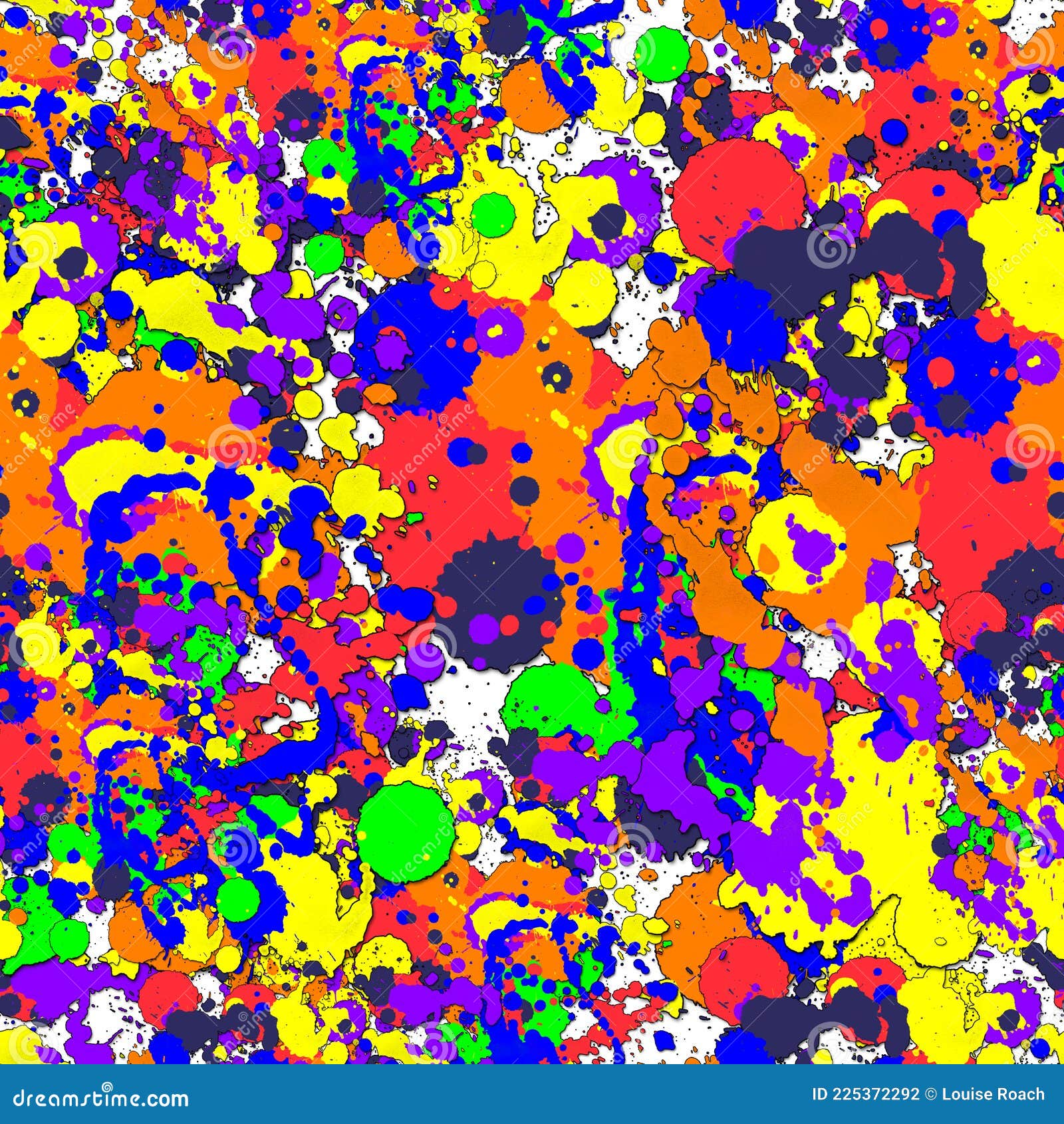 Splatter Seamless Pattern stock illustration. Illustration of proud ...