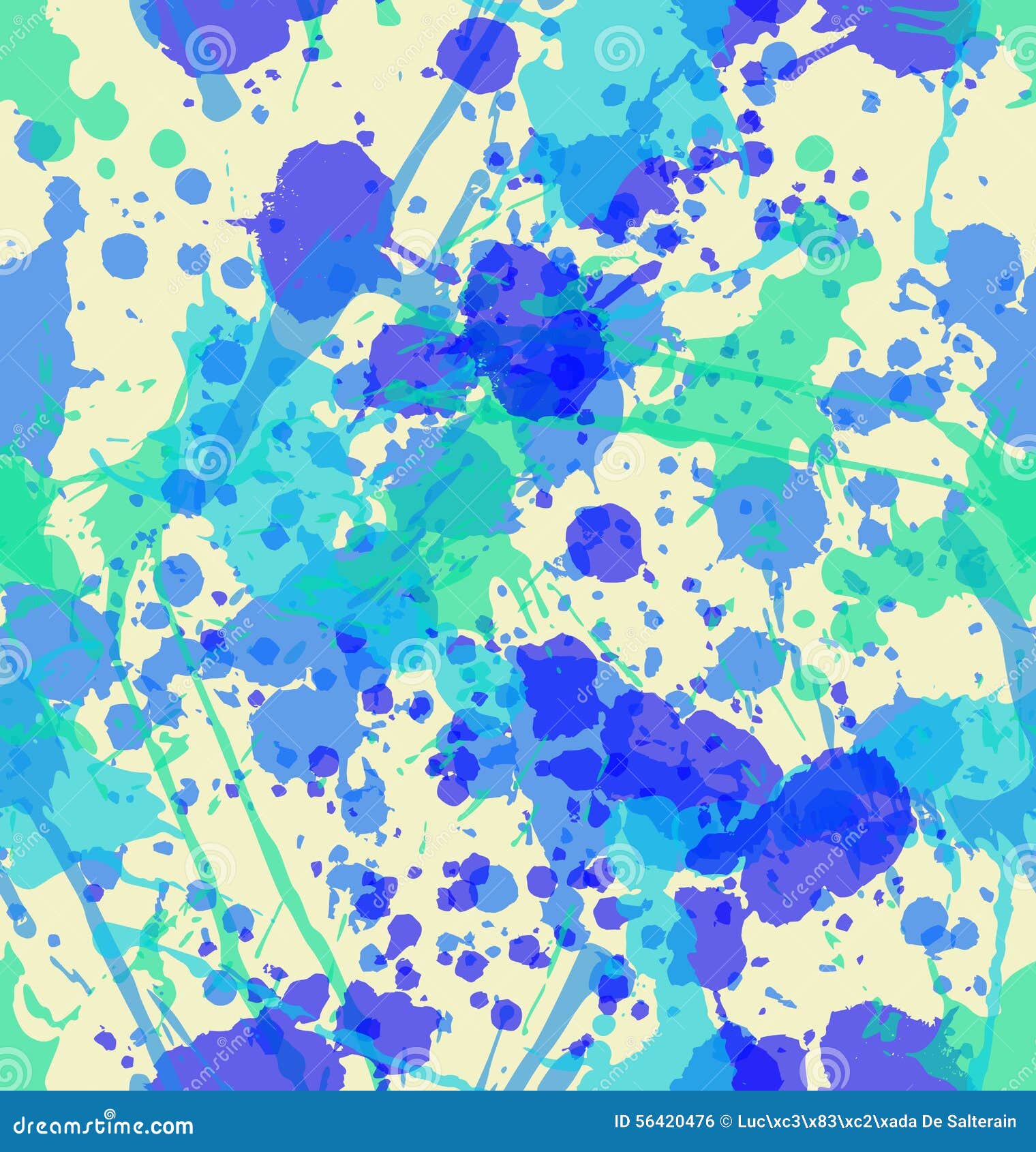 Splatter Seamless Pattern stock vector. Illustration of colorful - 56420476