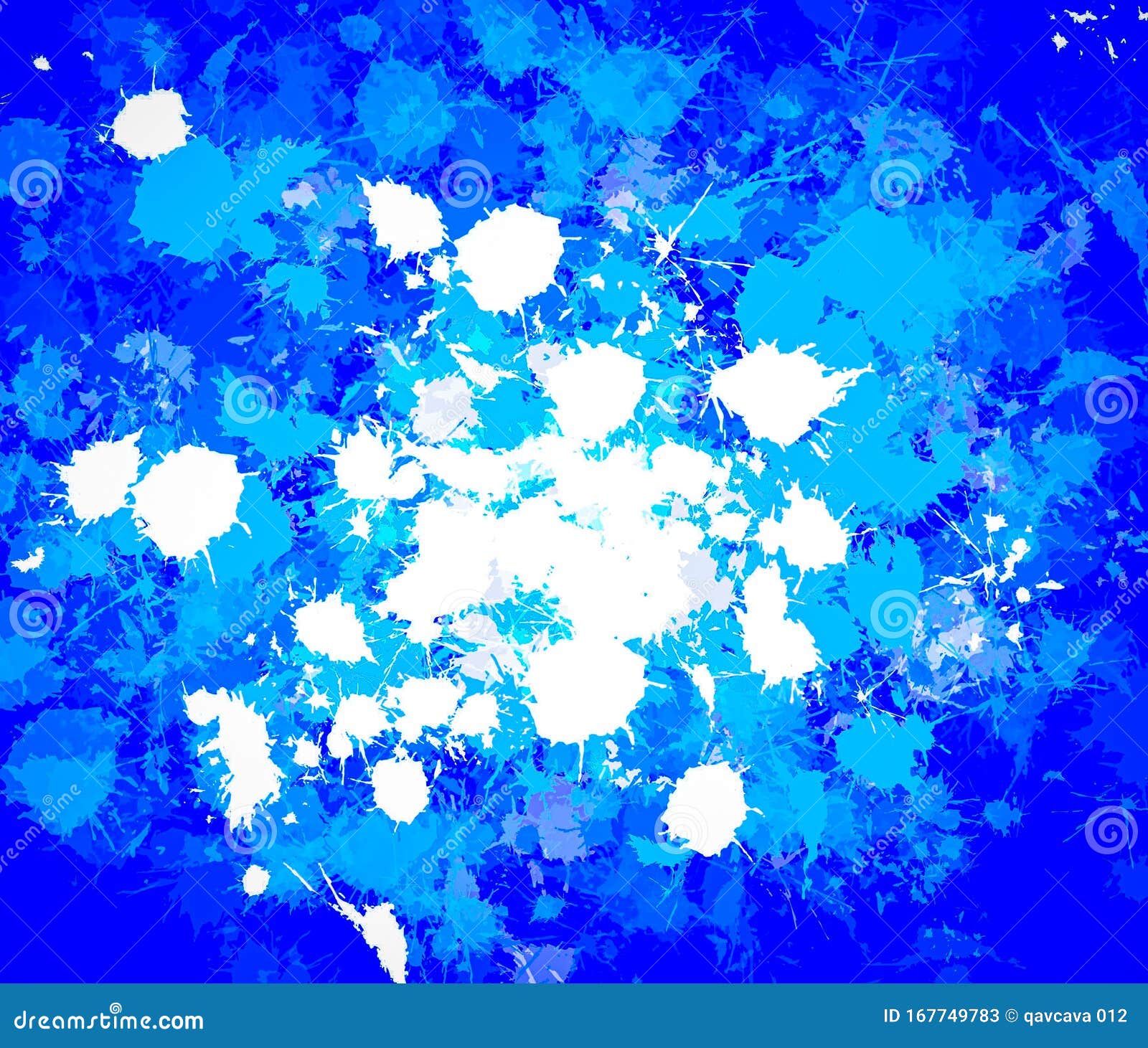 Spray Paint Splatter Blue