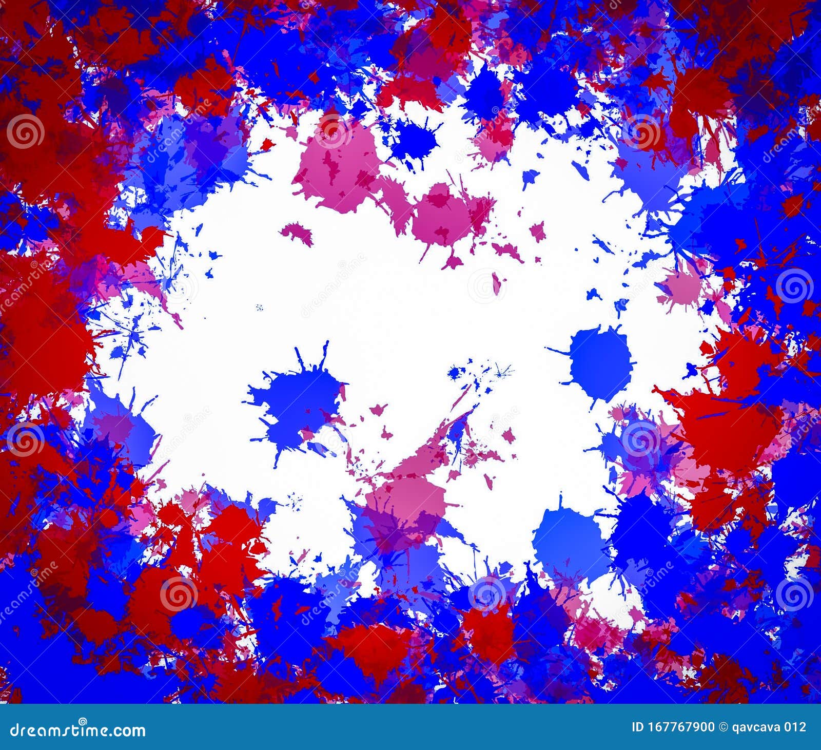 Splatter Paint Red and Blue Stock Vector - Illustration of splash ...
