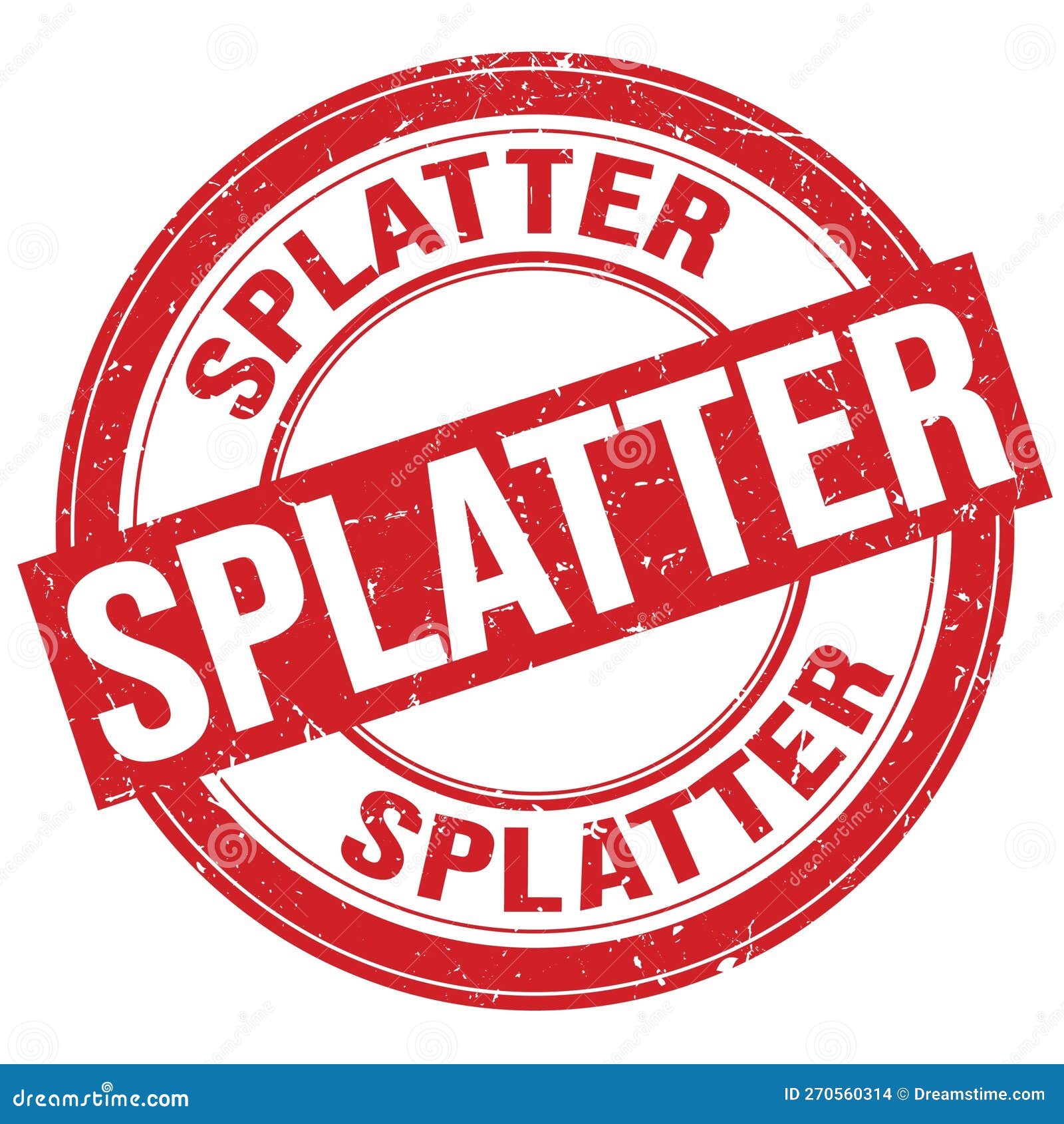 SPLATTER Text Written on Red Round Stamp Sign Stock Illustration ...