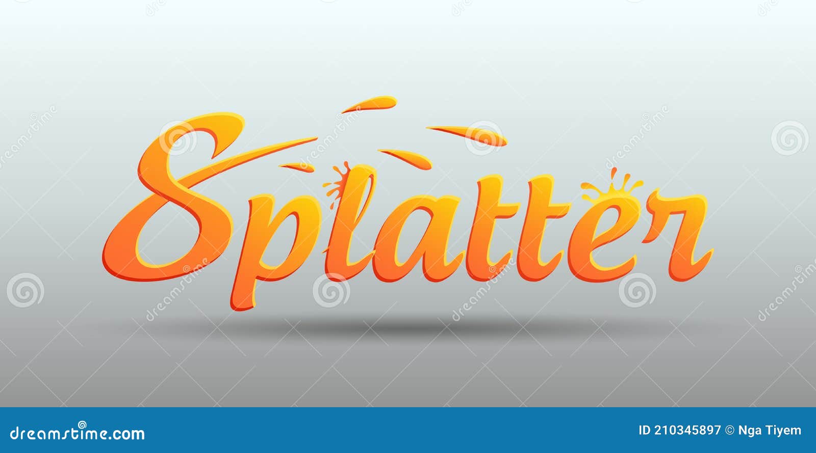 Splatter - Word Mark Logo stock vector. Illustration of shape - 210345897