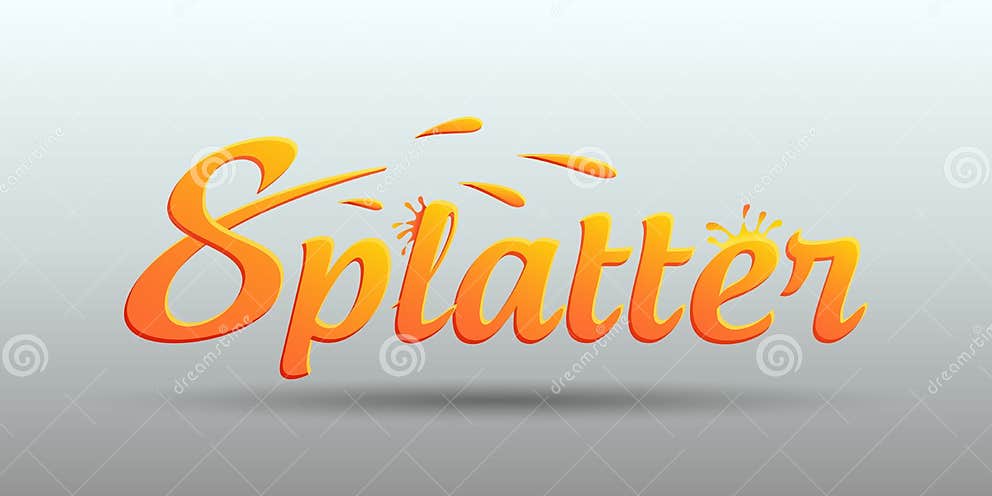 Splatter - Word Mark Logo stock vector. Illustration of shape - 210345897