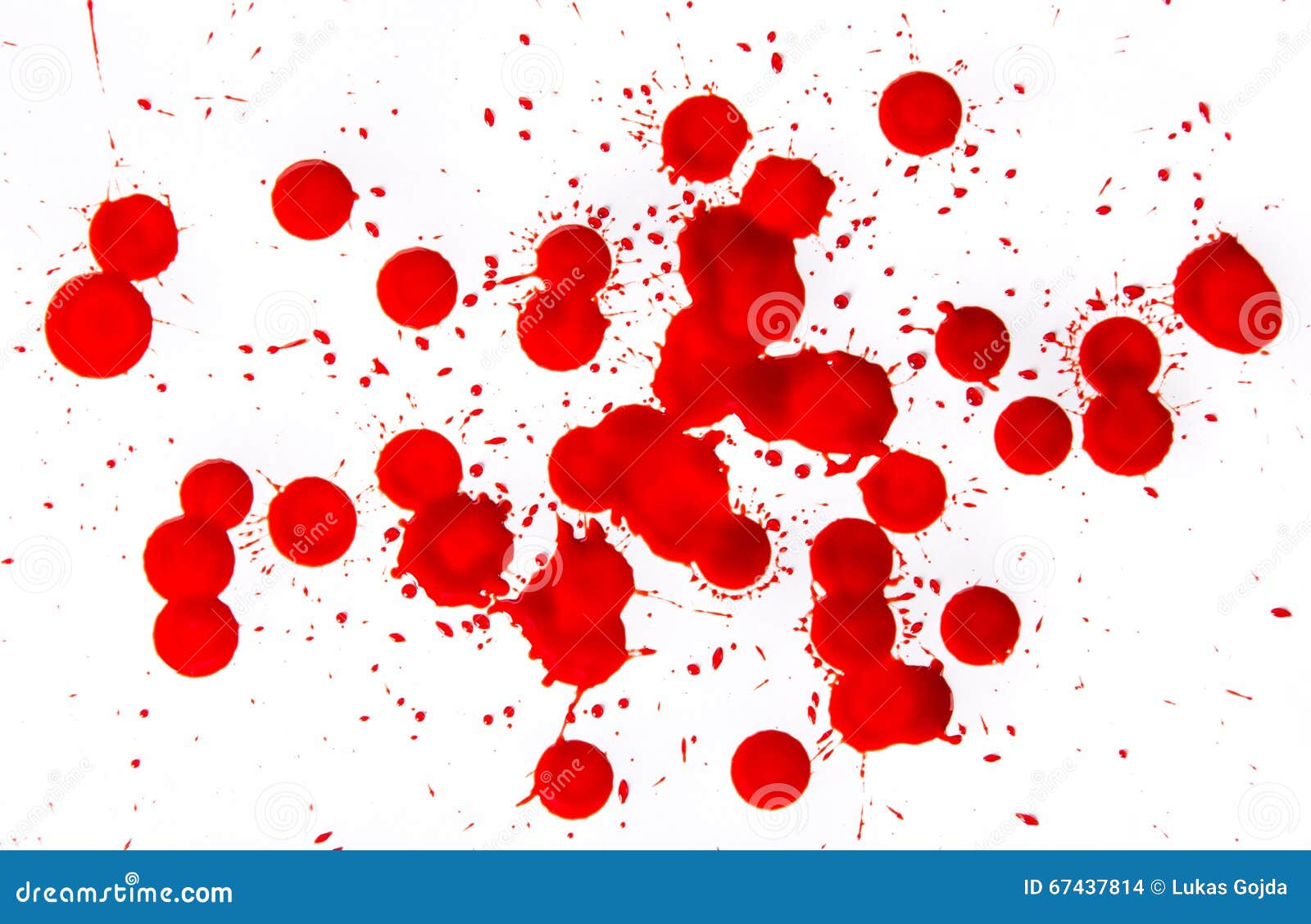 Splattered Blood Stains on White Background Stock Photo - Image of ...