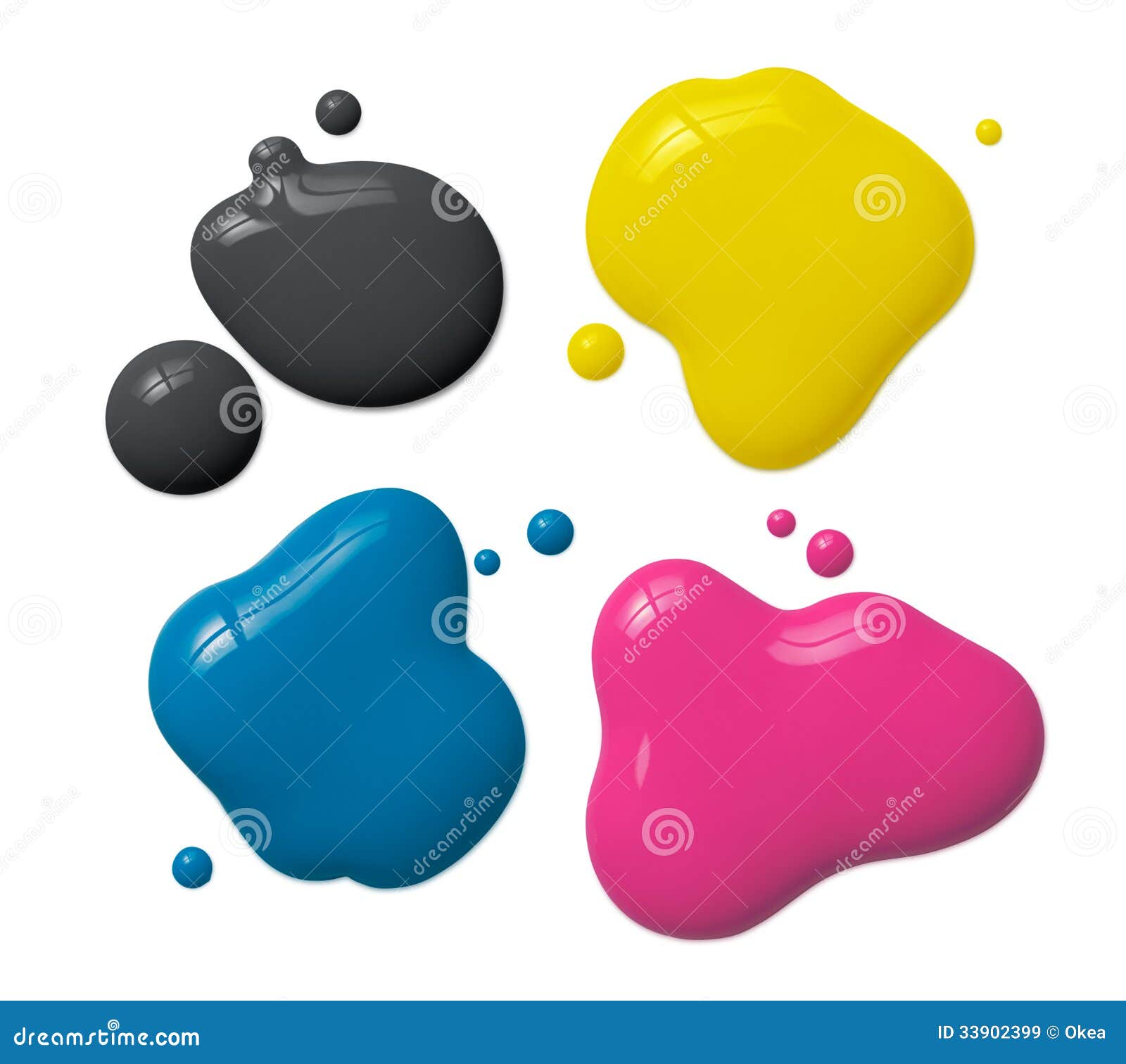 Cmyk Splattered Ink Drops Royalty-Free Stock Image | CartoonDealer.com ...