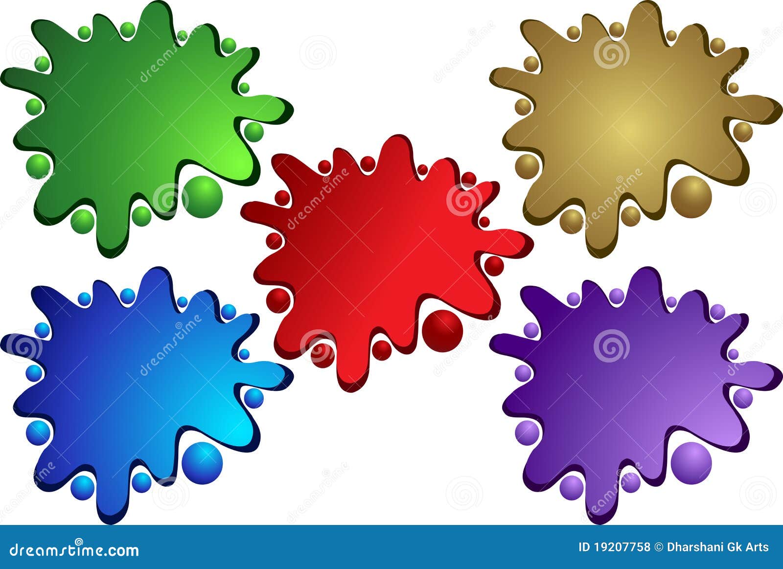 Splattered color stock vector. Illustration of element - 19207758