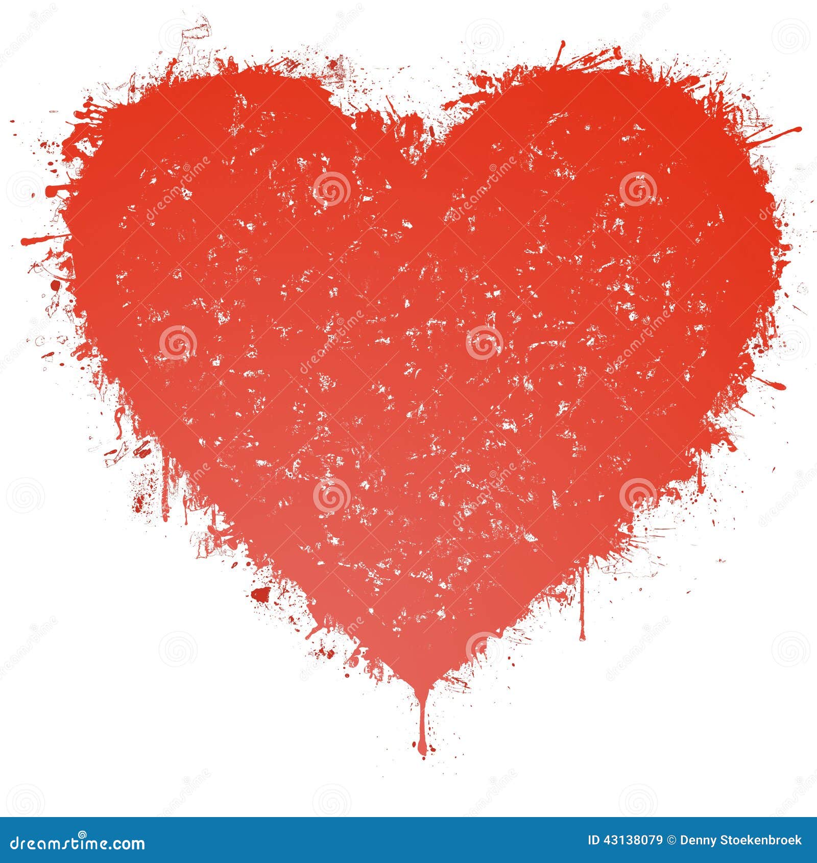 Splattered heart stock illustration. Illustration of sloppy - 43138079