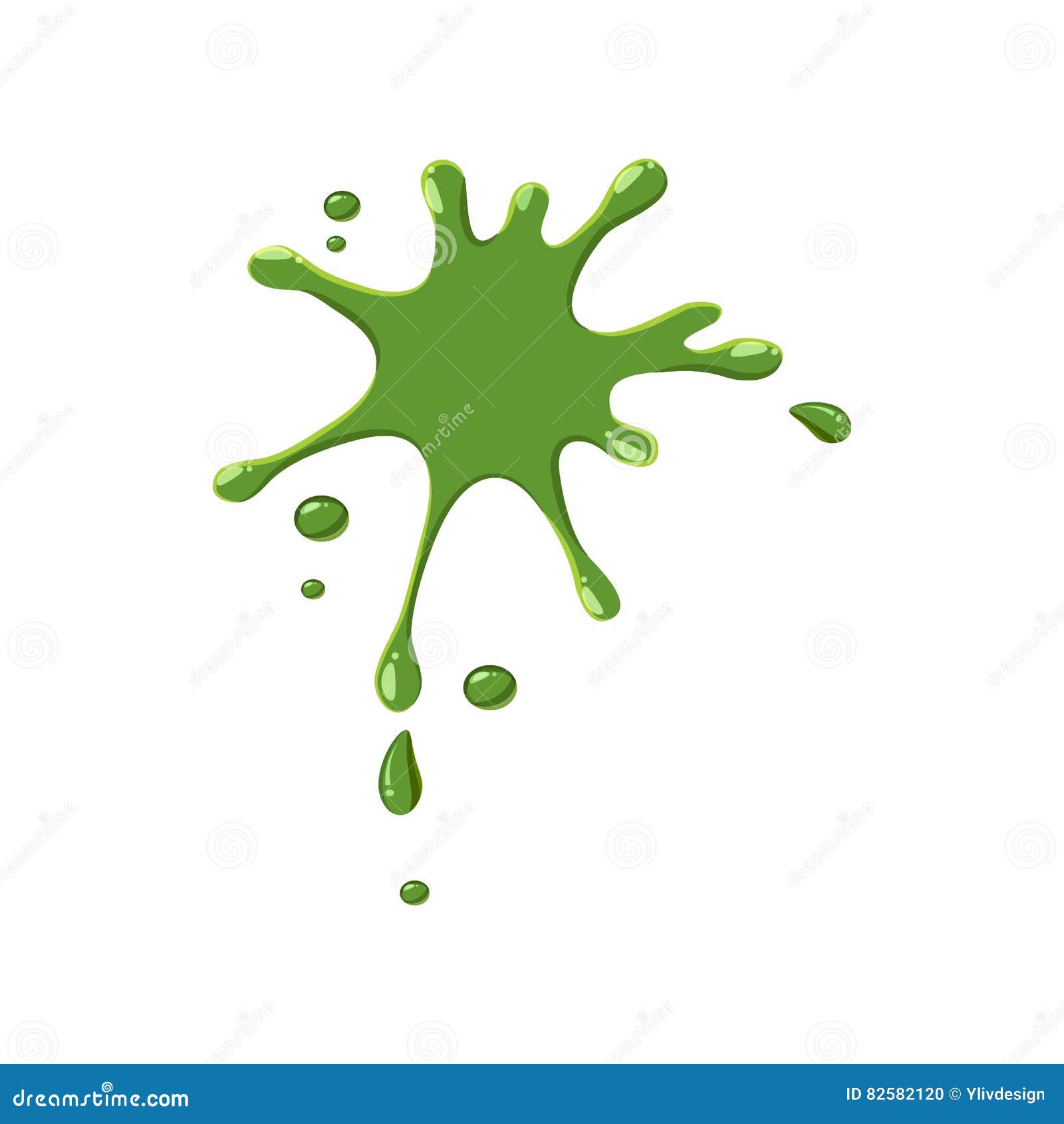 Splattered Mucus Isolated On White Background Cartoon Vector ...