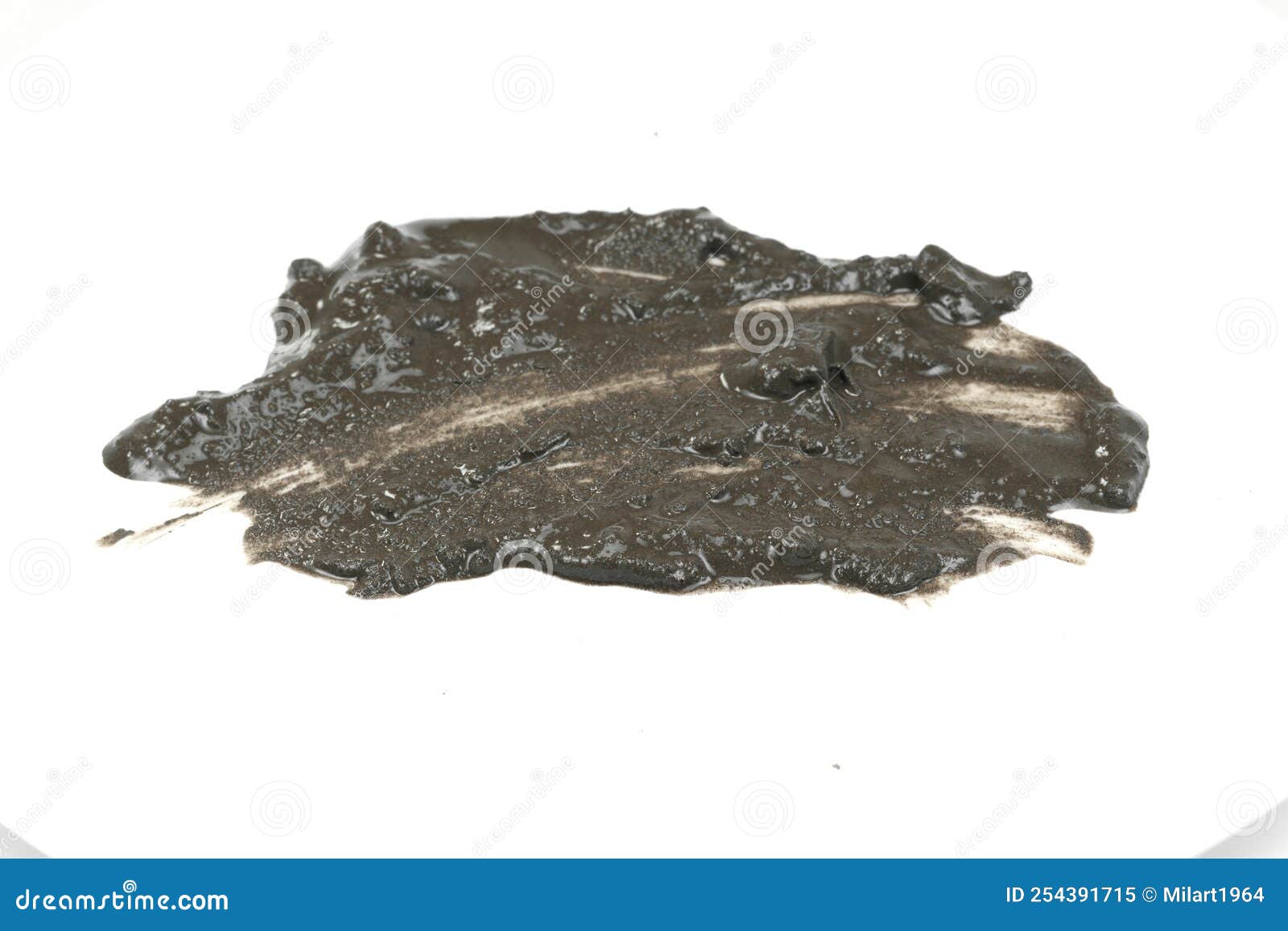 Splattered Mud Background. Mud Pile Isolated on White Background Stock ...